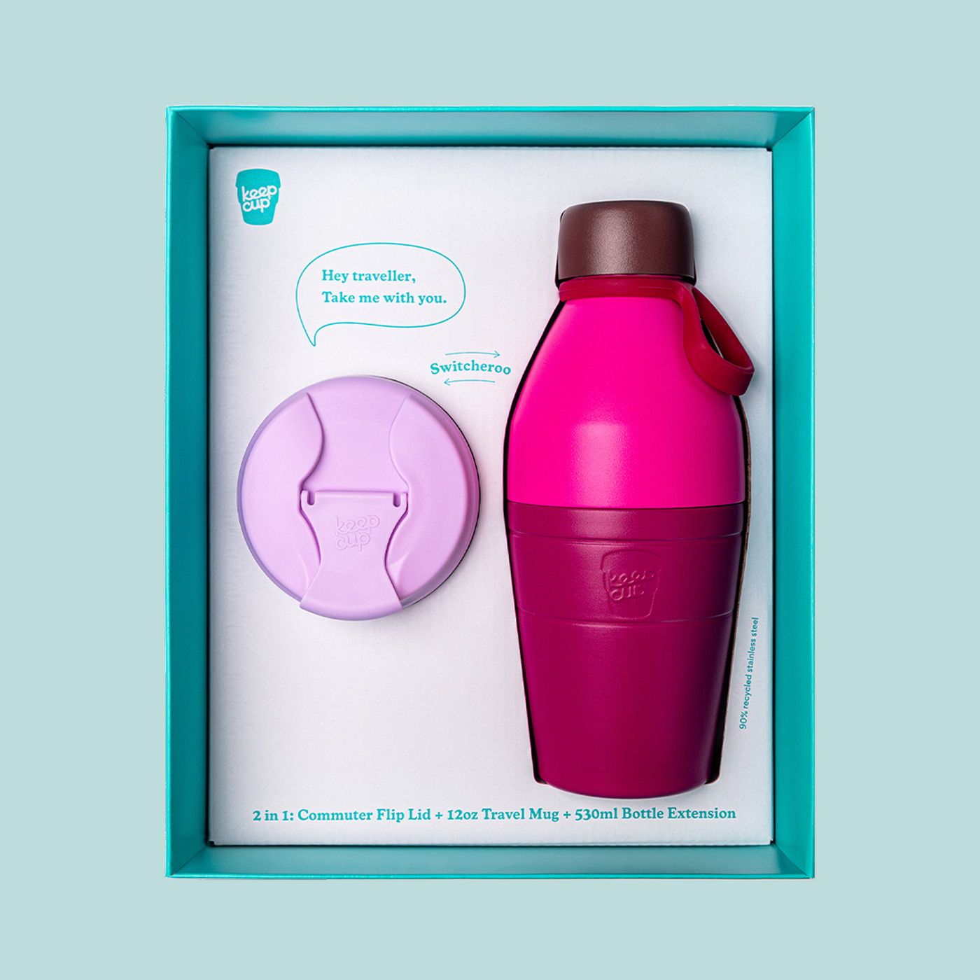 KeepCup Just Essentials Gift Set | Bottle & Travel Mug