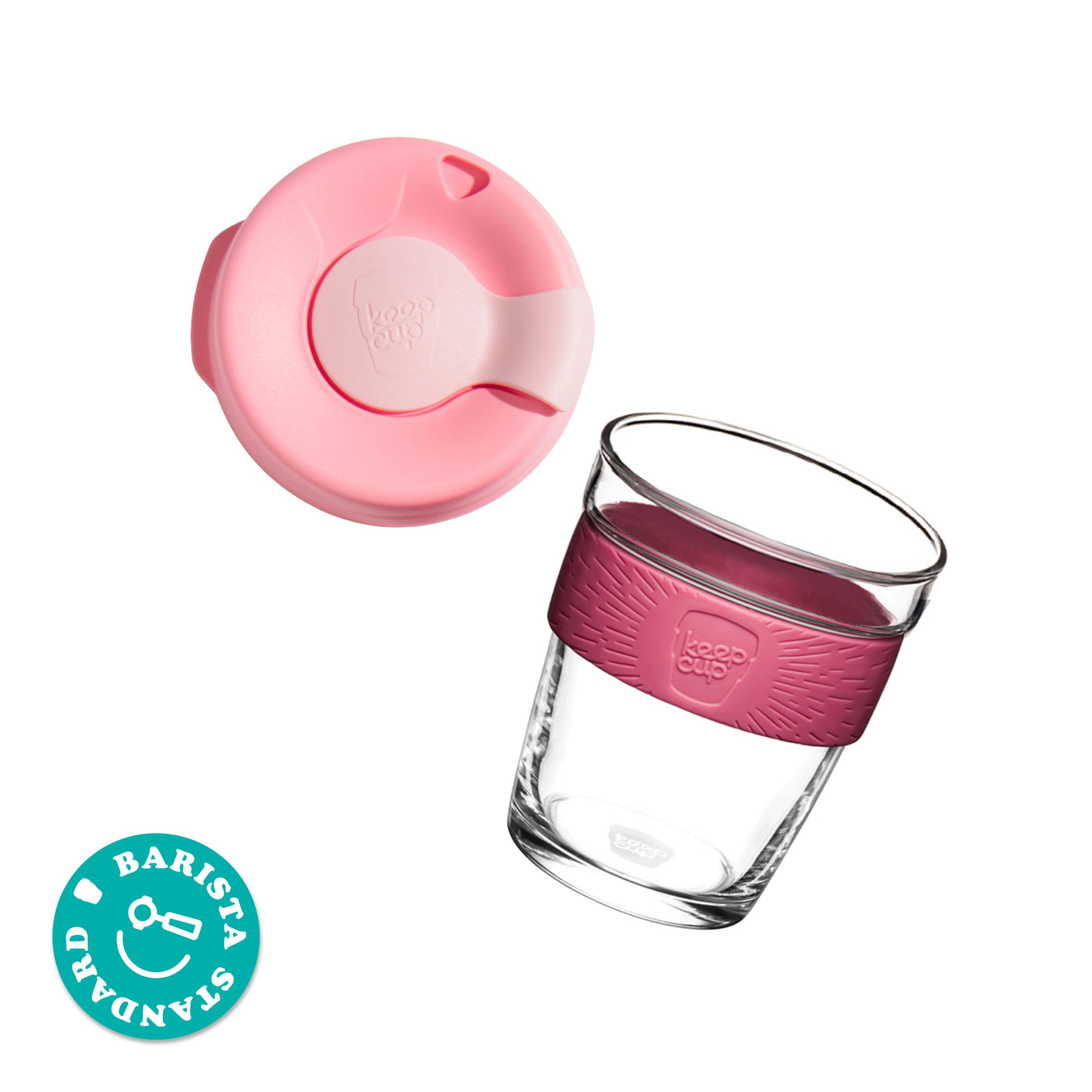 KeepCup Brew 12oz Matcha Pine | Glass Reusable Coffee Cup UK