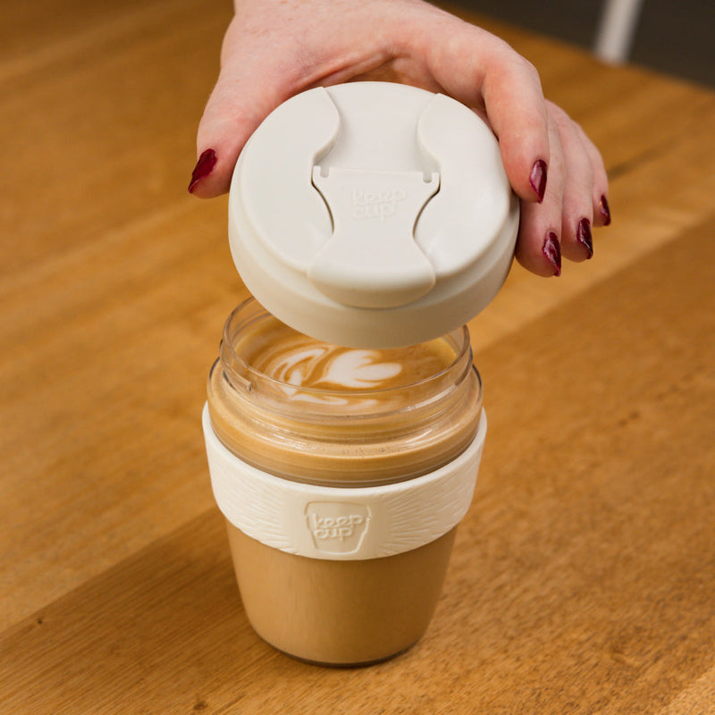 KeepCup Commuter Light Bone | Clear Leakproof Travel Mug